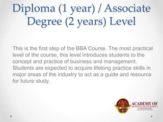 Study levels of abms open university | PPTX