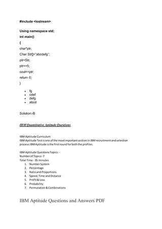 IBM Study material | PDF