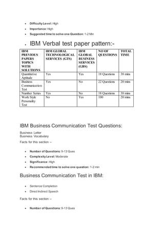 IBM Study material | PDF