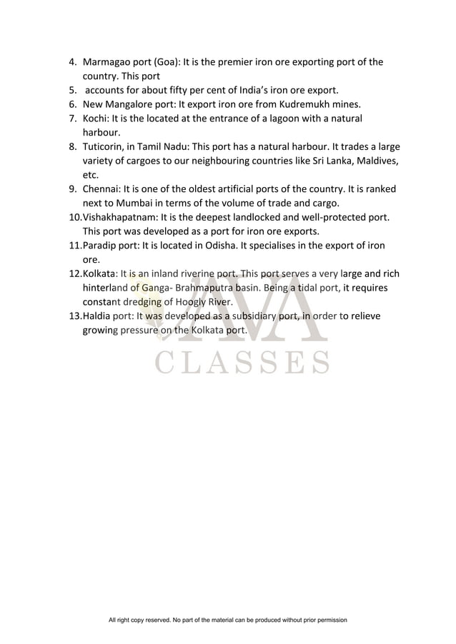 Lifelines of National Economy chapter for Class 10 STUDY MATERIAL PDF ...