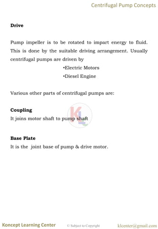 Centrifugal Pumps - Concept E-Learning Program - Study Material | PDF