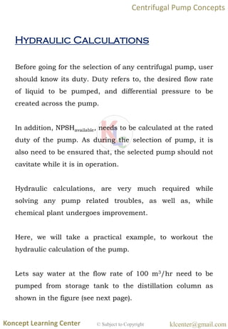 Centrifugal Pumps - Concept E-Learning Program - Study Material | PDF
