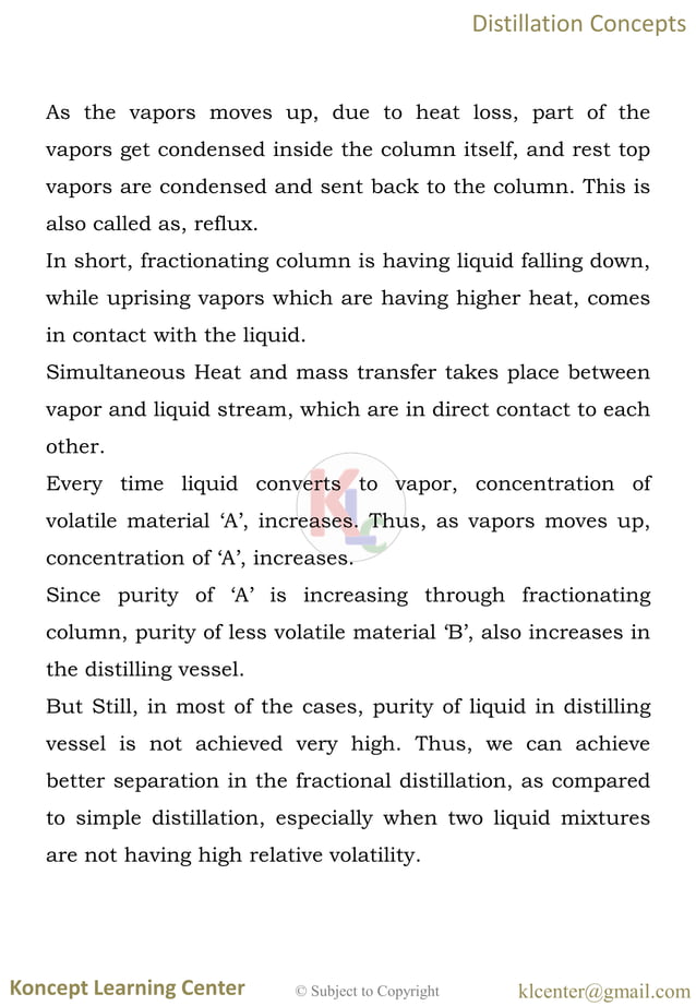 Distillation - Concept E-Learning Program - Study Material | PDF