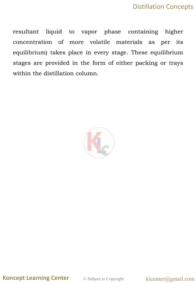 Distillation - Concept E-Learning Program - Study Material | PDF
