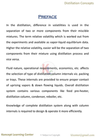 Distillation - Concept E-Learning Program - Study Material | PDF