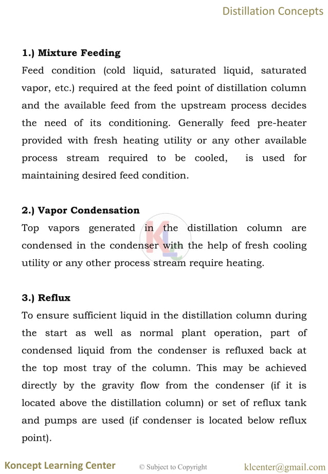Distillation - Concept E-Learning Program - Study Material | PDF