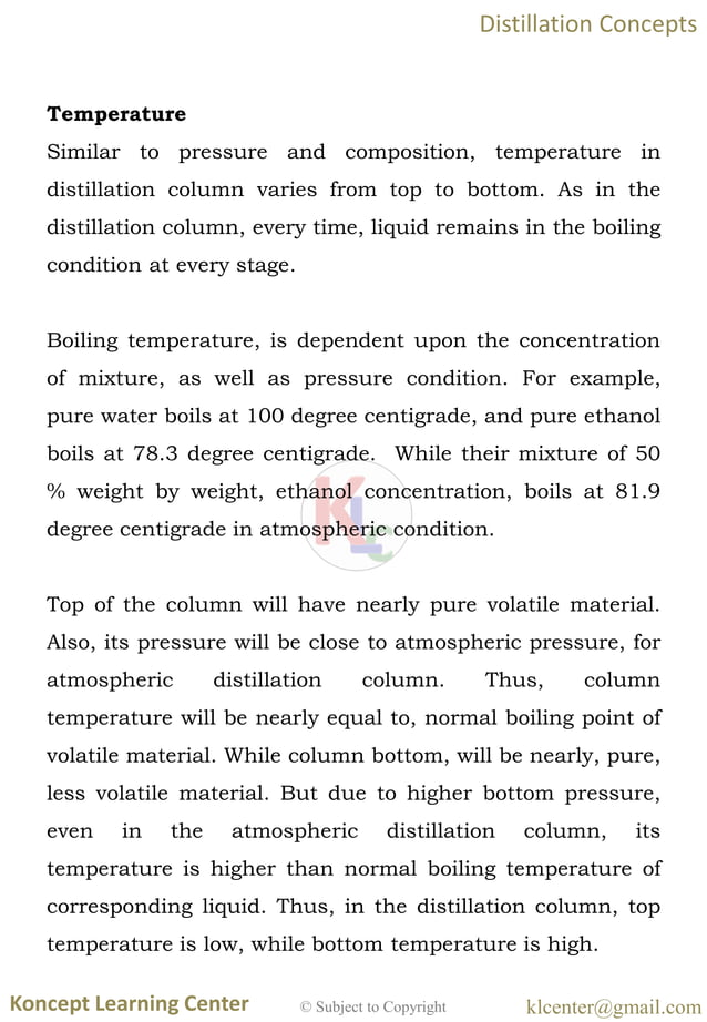 Distillation - Concept E-Learning Program - Study Material | PDF