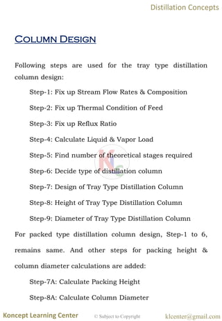 Distillation - Concept E-Learning Program - Study Material | PDF
