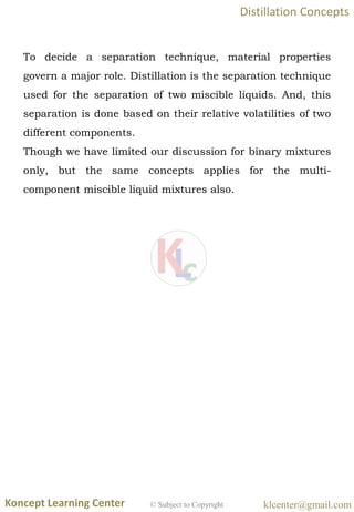 Distillation - Concept E-Learning Program - Study Material | PDF
