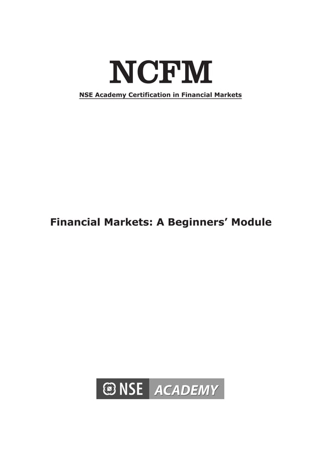 Study Material - [NCFM] Financial Markets A Beginners' Module | PDF | Business Accounting ...