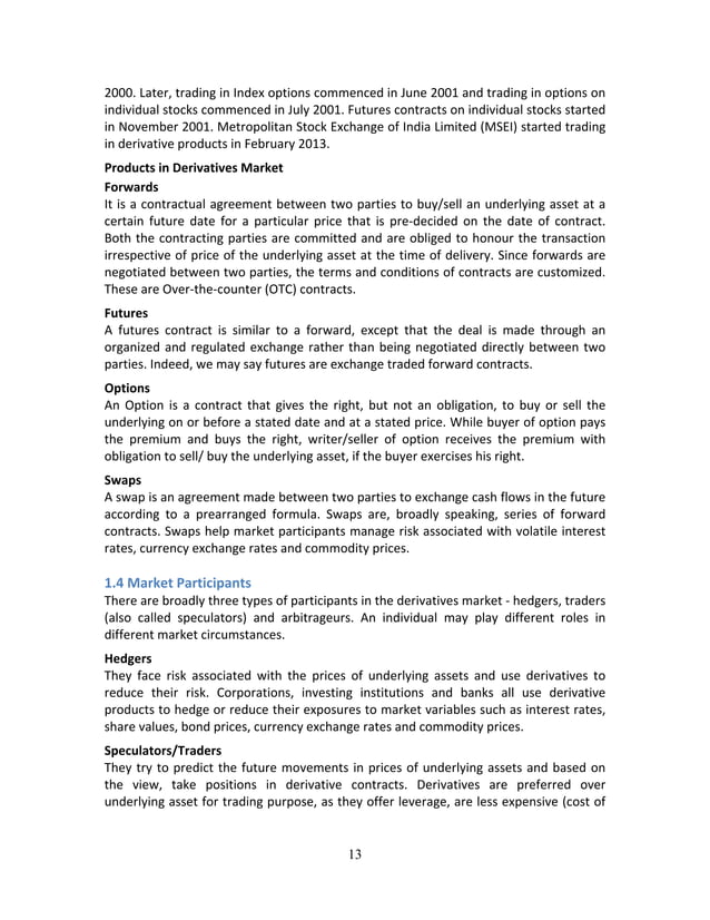 Study Material - [NISM] Series-VIII Equity Derivatives | PDF | Business ...
