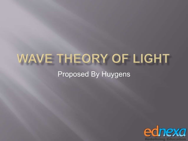 Study material 12th Physics - Wave Theory of Light Part II | PPT | Free ...