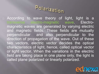 Study material 12th Physics - Wave Theory of Light Part II | PPTX