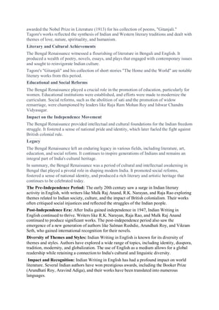 An Introduction and history and development of Indian Writing in ...