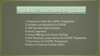 Study material for CGPSC | PPT