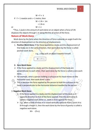 STUDY MATERIAL work and energy.pdf for 9 | PDF
