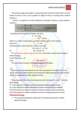 STUDY MATERIAL work and energy.pdf for 9 | PDF