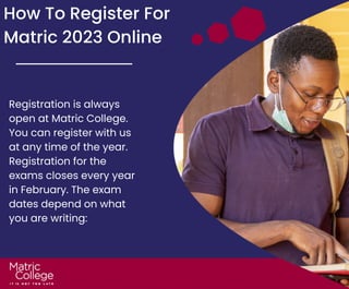 Study Matric From Home In 2023 | PPT