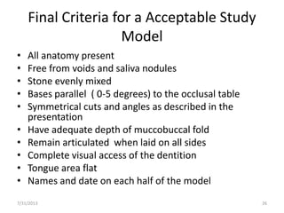 Study models 101 trimming | PPTX
