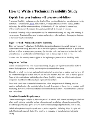 Feasibility Analysis | PDF
