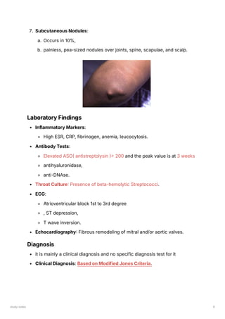 study notes lecture one cardiac diseases acute rheumatic fever.pdf ...