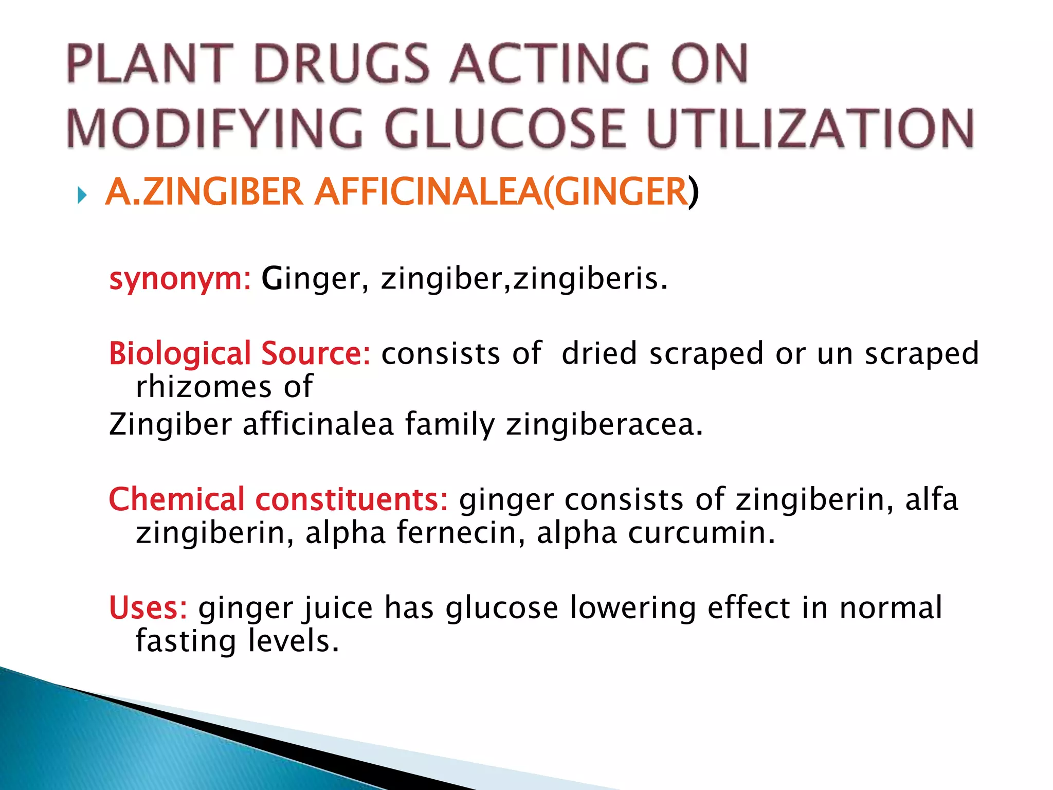 Study of advanced drugs from natural sources of antidiabetic agents | PPTX