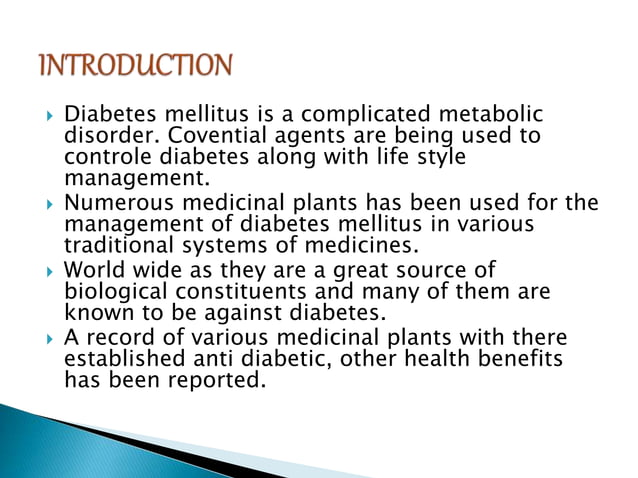Study of advanced drugs from natural sources of antidiabetic agents | PPTX