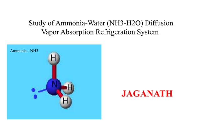 ammonia water (NH3-H2o) diffusion vapor absorption refrigeration system ...