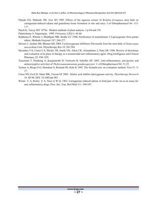 Study of analgesic and anti inflammatory activity of different ...