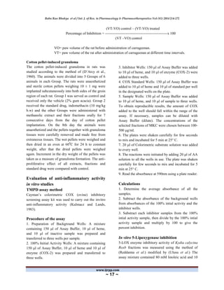 Study of analgesic and anti inflammatory activity of different ...