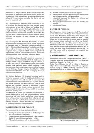 Study of analysis of bus passenger tie rod a review | PDF | Performance ...