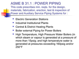study of ansi 31.3.PPT for piping engineering | PPT