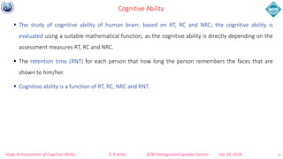Study of assessment of cognitive ability | PPT