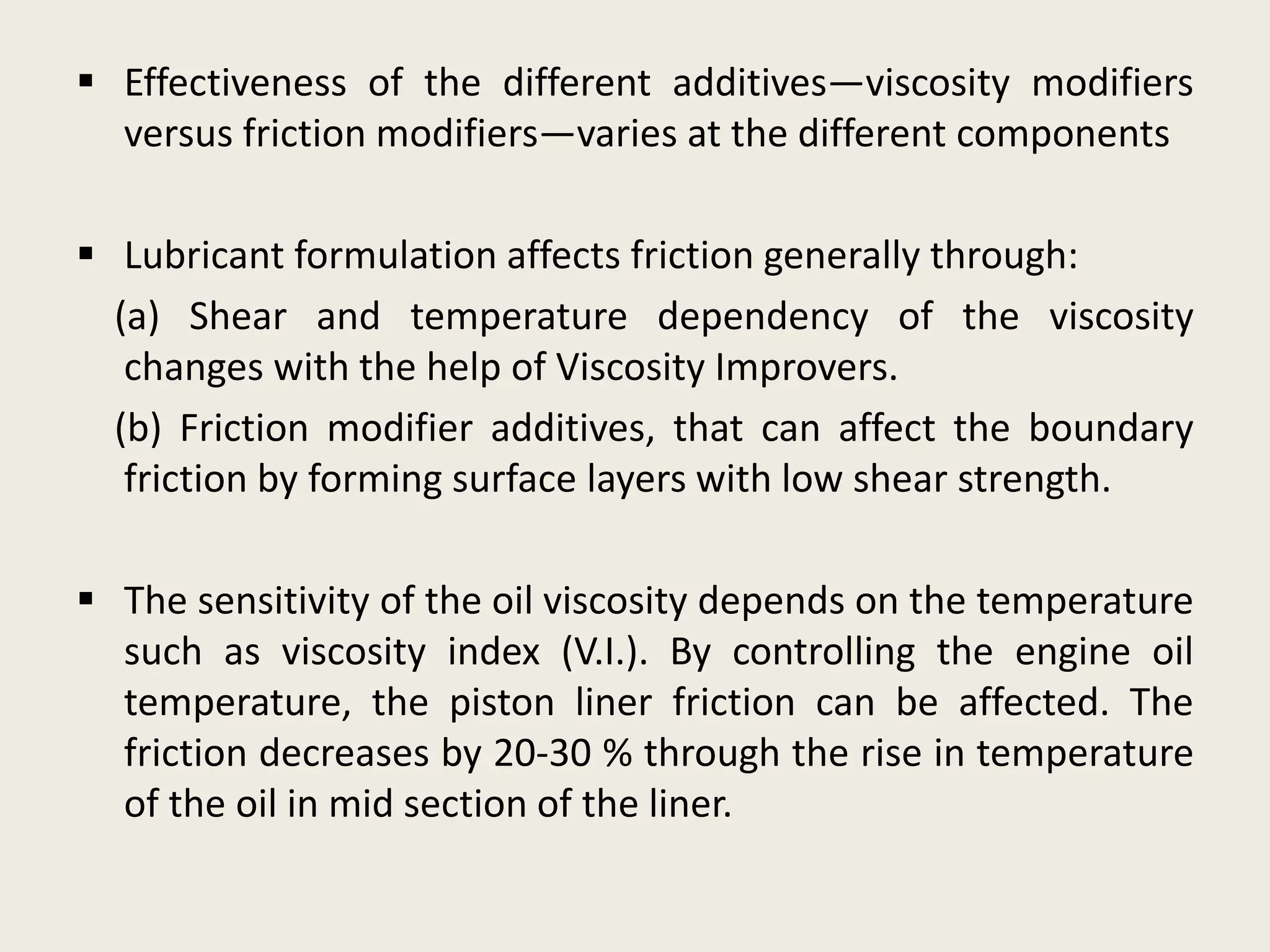 Study of automobile engine friction and reduction trends | PPT