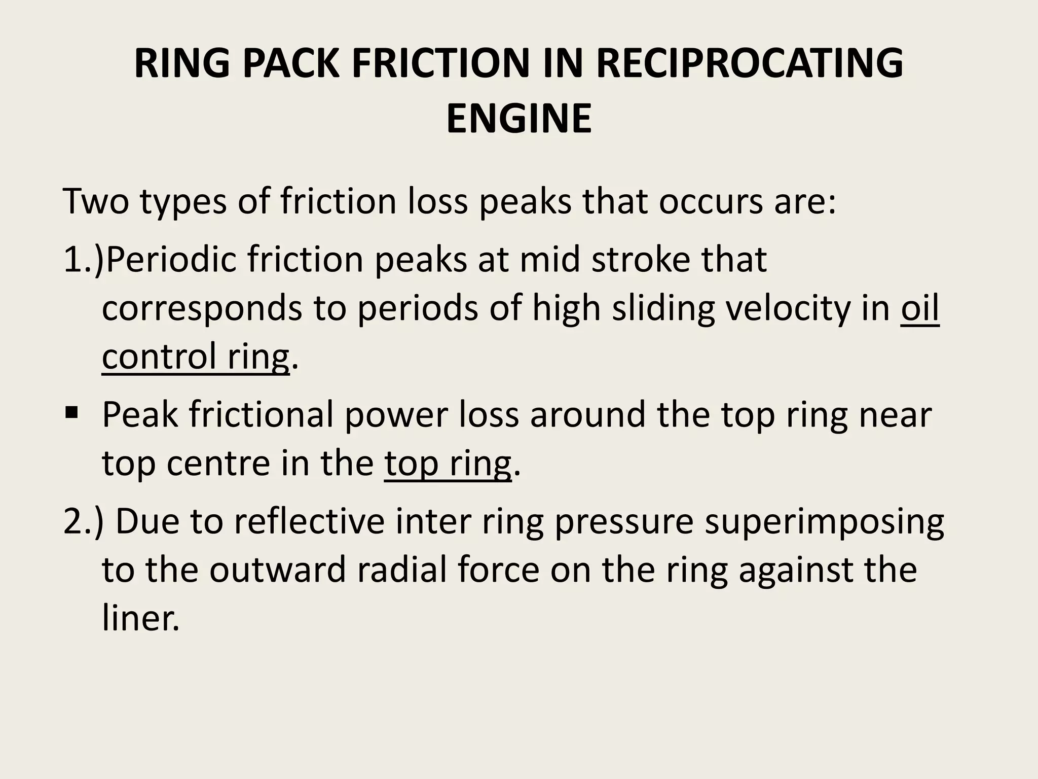 Study of automobile engine friction and reduction trends | PPT