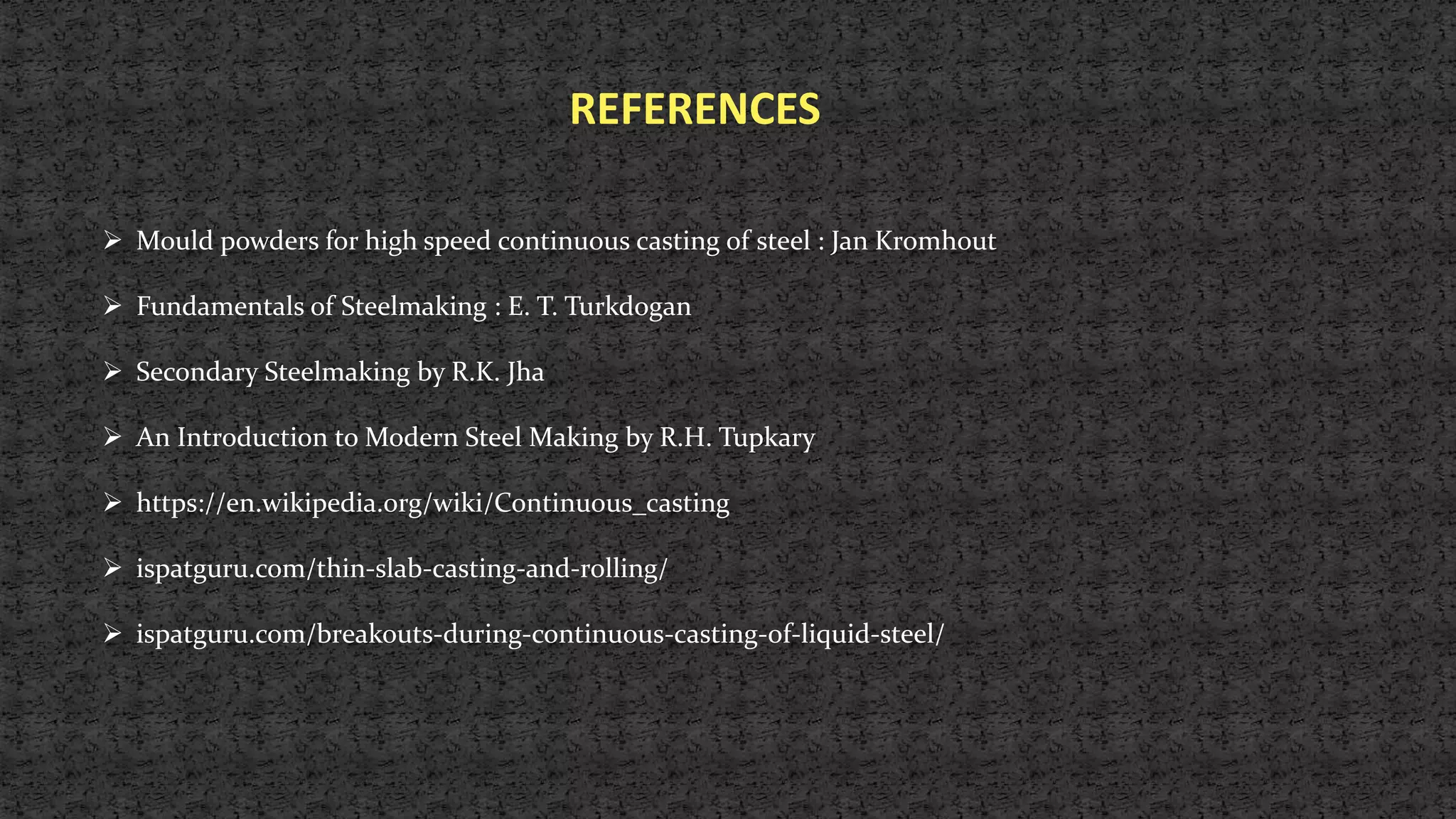 Study of breakouts in thin slab caster | PPTX