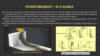 Study of breakouts in thin slab caster | PPTX