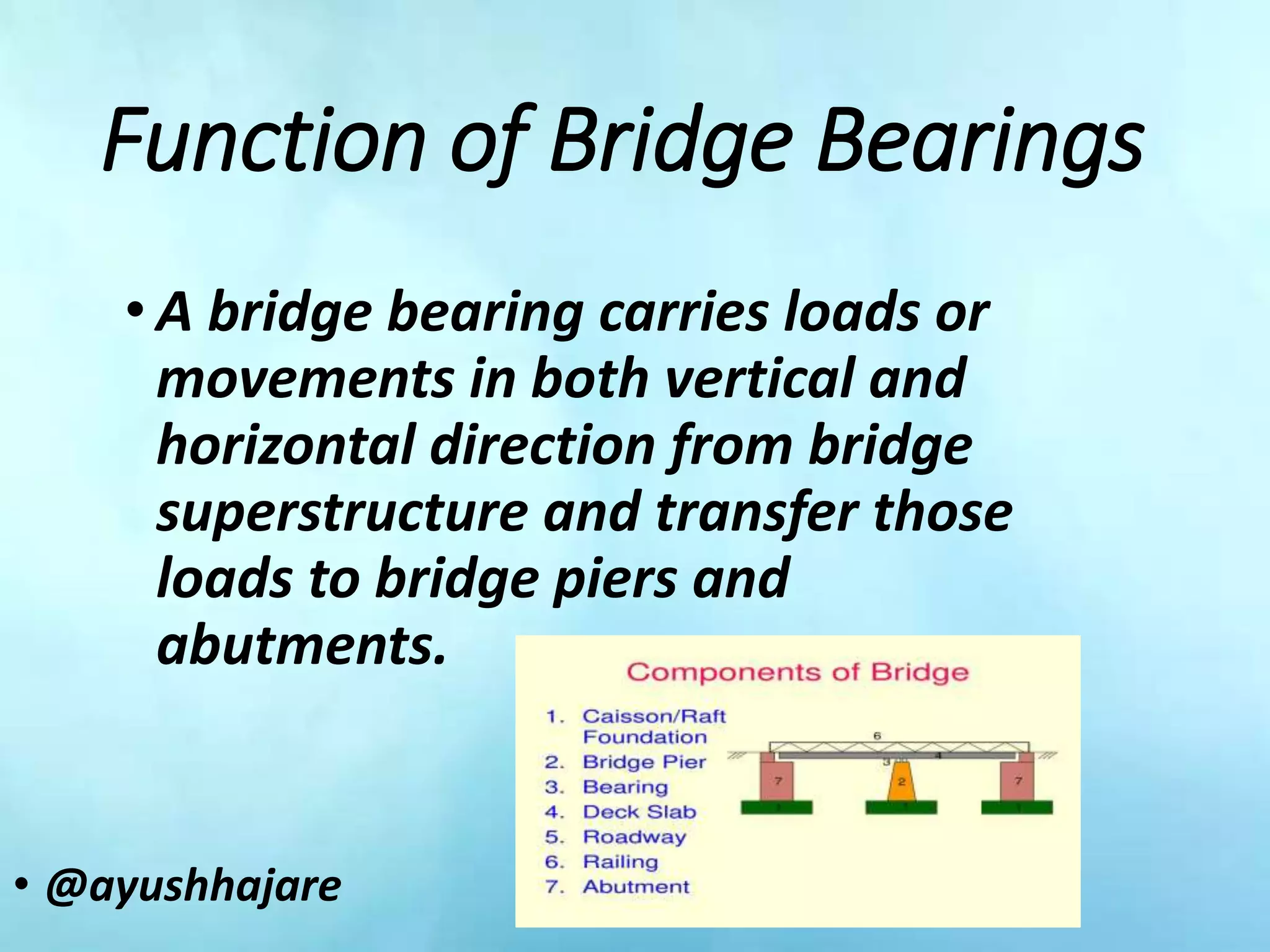 Study of Bridge Bearings | PPTX