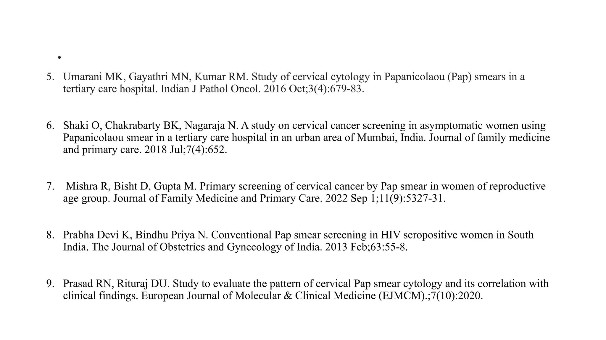 STUDY OF CERVICAL PAP SMEARS BASED ON BETHESDA.pptx