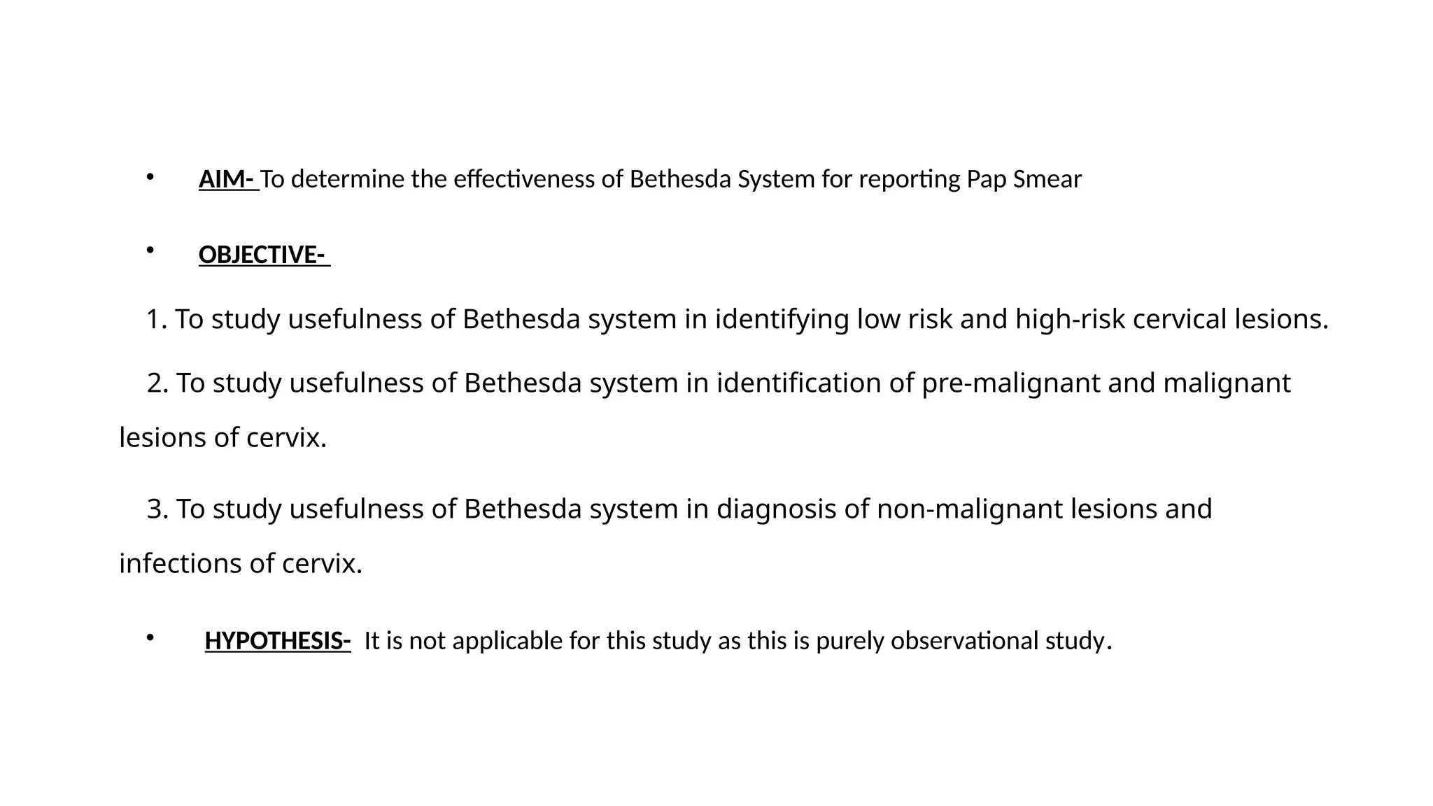 STUDY OF CERVICAL PAP SMEARS BASED ON BETHESDA.pptx