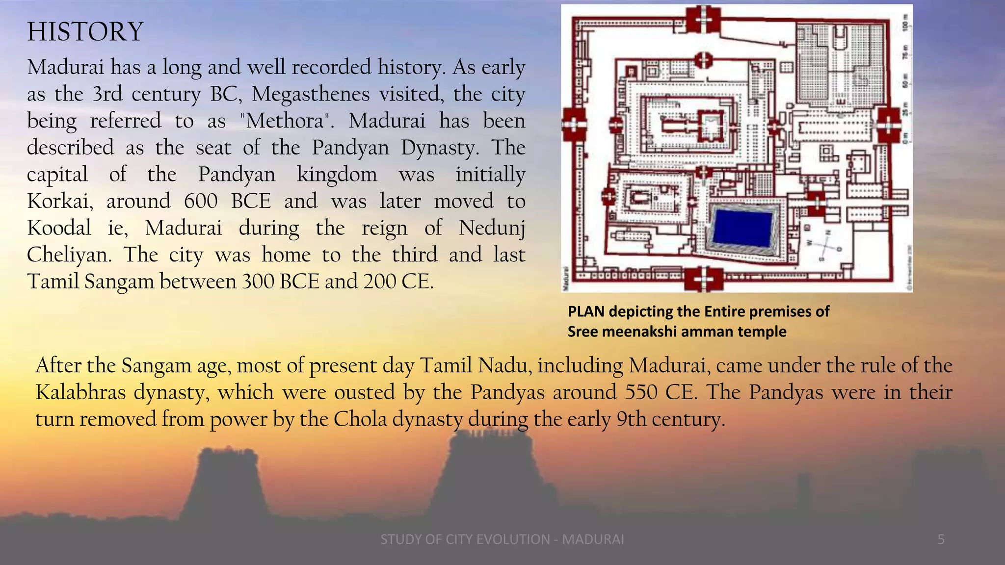 Study of city evolution- temple town Madurai | PPTX