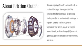 Study of clutch | PPTX