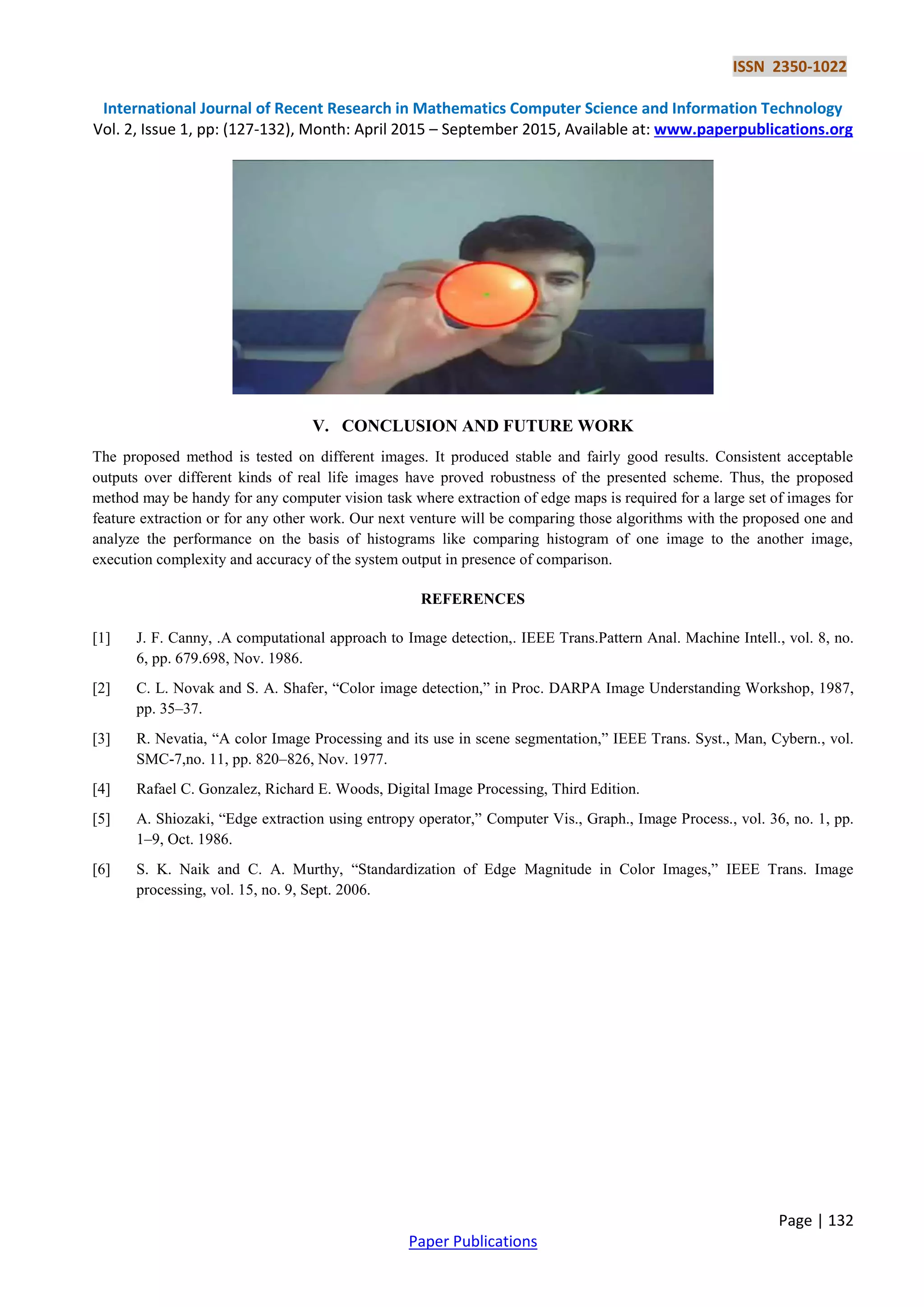 Study of Color Image Processing For Capturing and Comparing Images | PDF