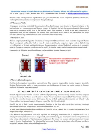 Study of Color Image Processing For Capturing and Comparing Images | PDF