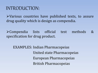 Study of compendia(i | PPTX
