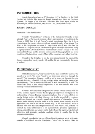 Study of Conrad from Different Angles | DOC