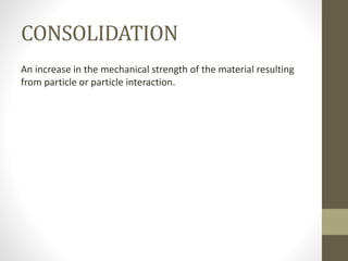 Study of consolidation parameters | PPTX