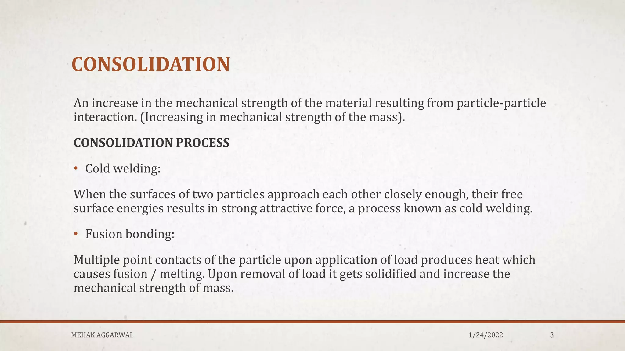 Study of consolidation parameters | PPTX