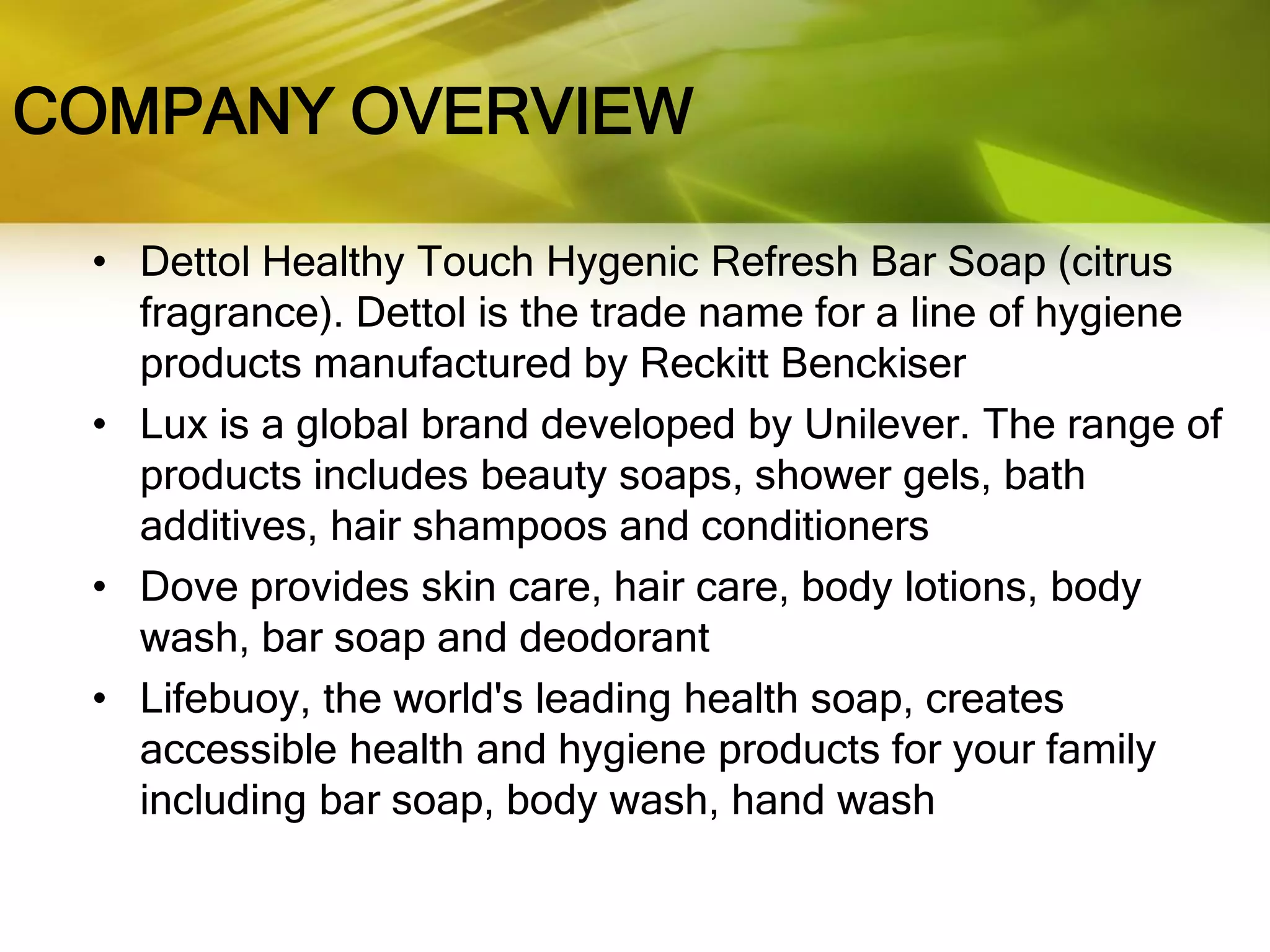 Study of consumer behaviour and perception towards different soap ...