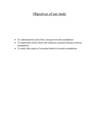 Study of consumer behaviour towards smartphones | PDF